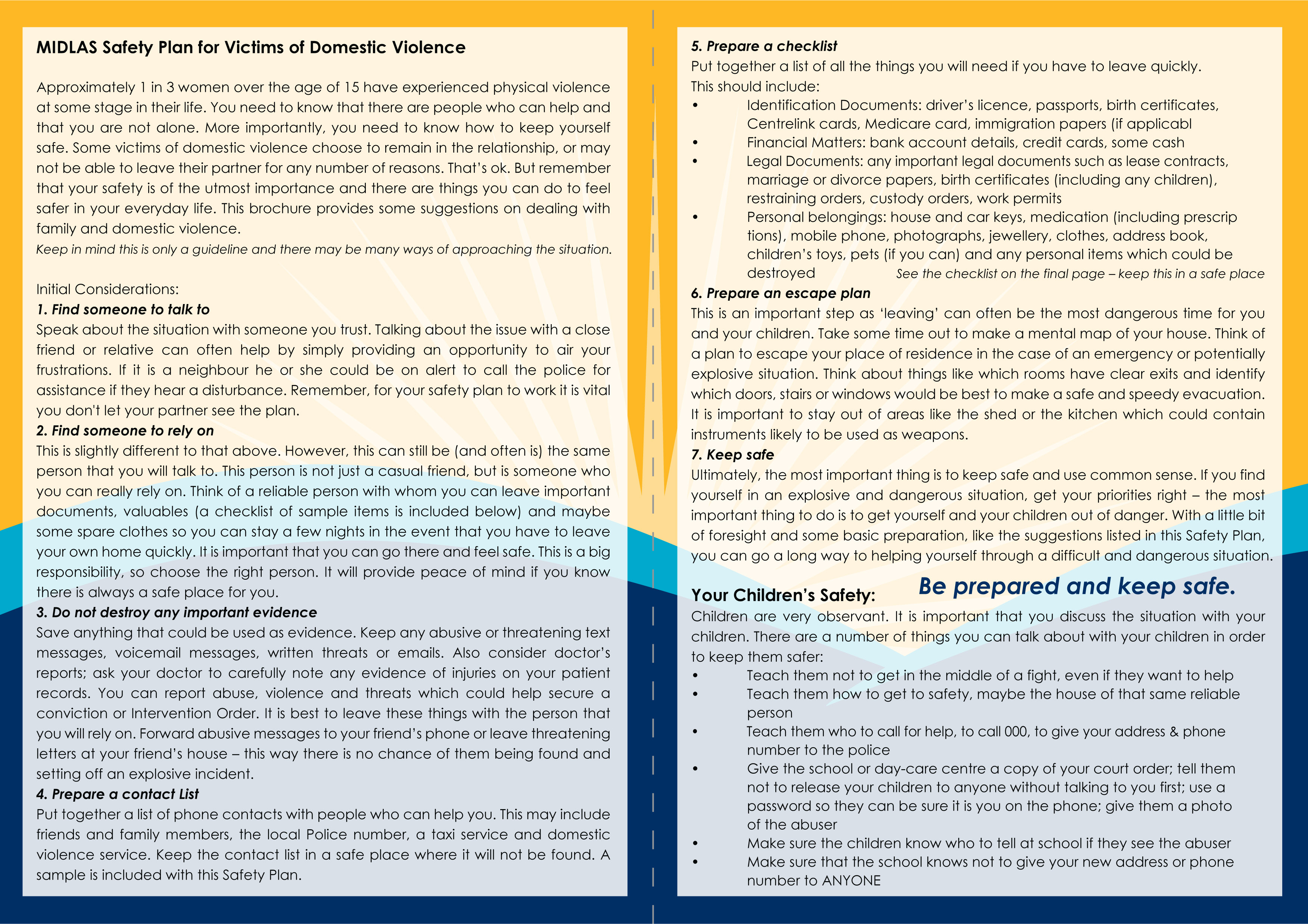 MIDLAS Domestic Violence Safety Plan Midlas